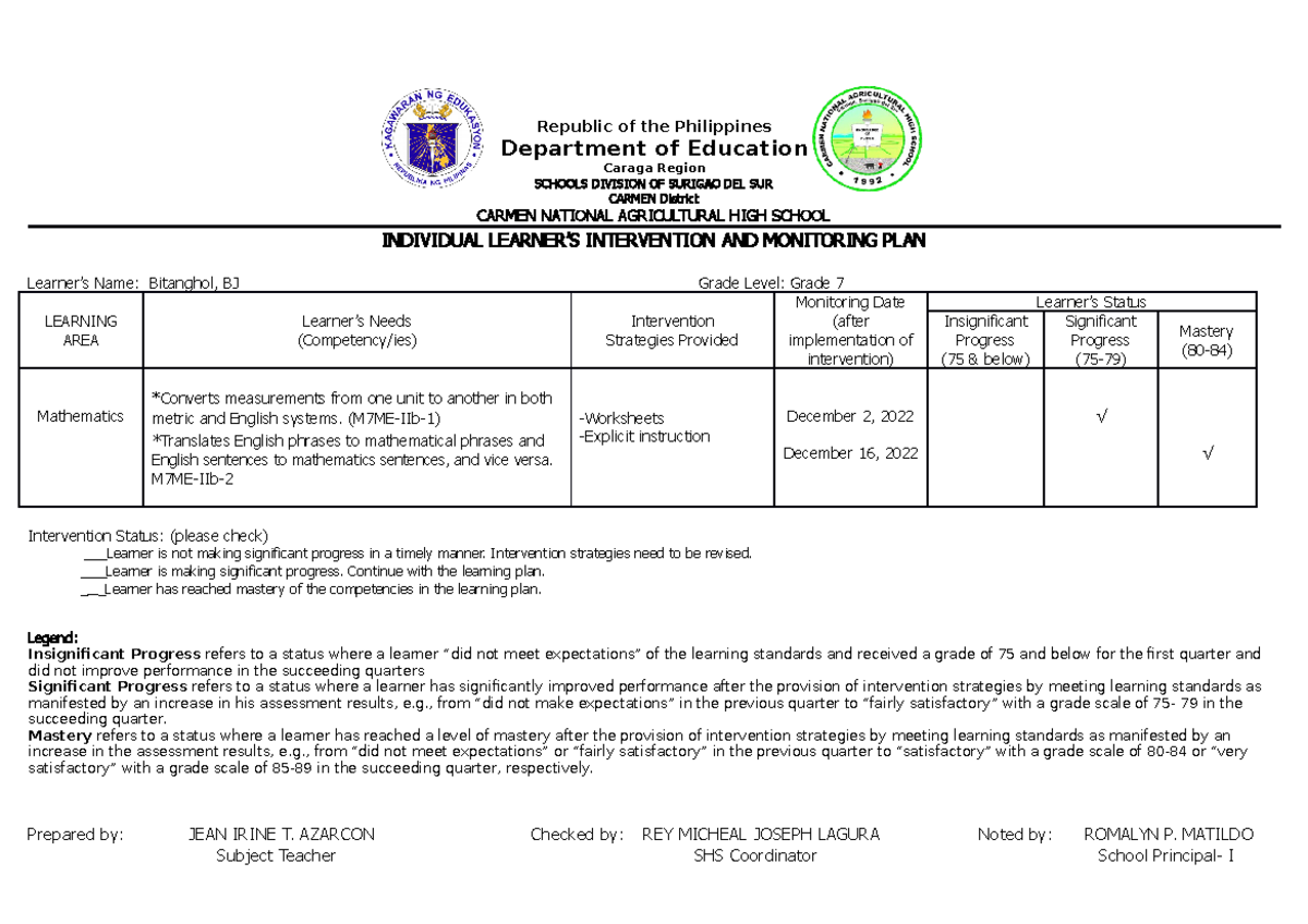 ILMP - Lecture notes for effective understanding of the lesson ...