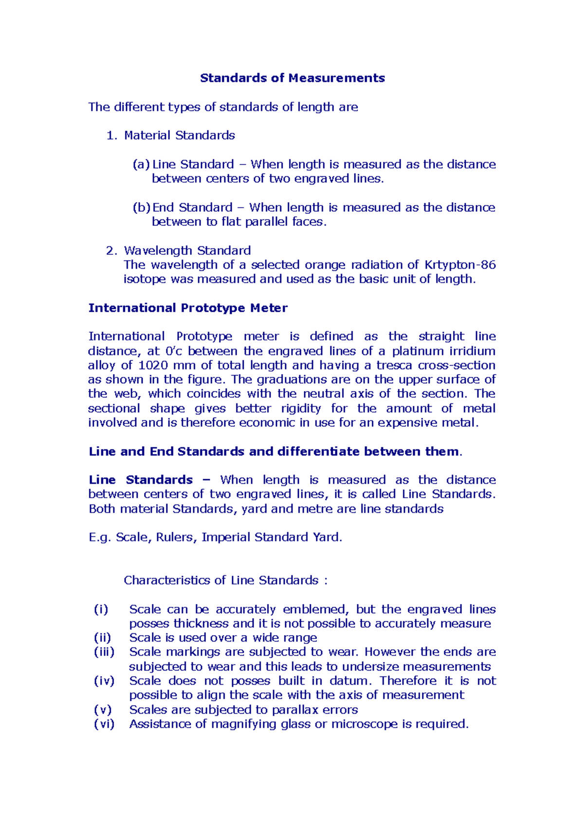 18424933 Metrology and Measurements - Standards of Measurements The ...
