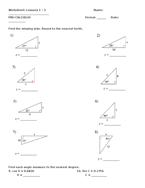 Angles of Elevation and Depression Practice - Angle of Elevation ...