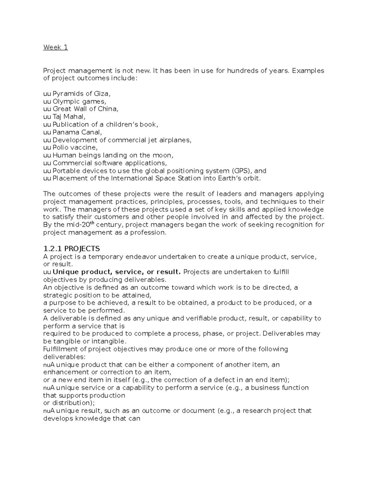 Week 1 Lecture Notes_Essentials of Project Management_The steps of ...