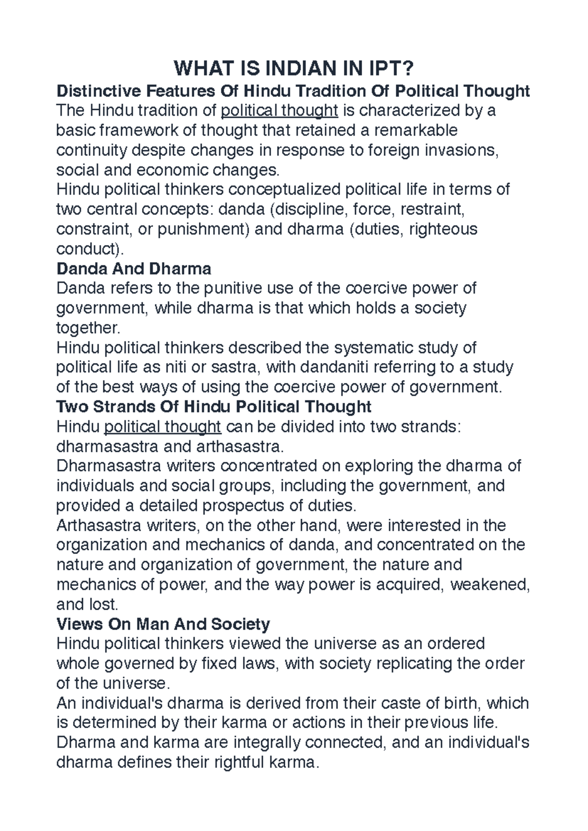 IPT U1 CH1 - ............... - WHAT IS INDIAN IN IPT? Distinctive ...