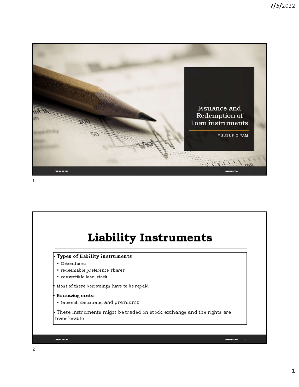 3. Topic 3 - It is needy to read it - Issuance and Redemption of Loan ...
