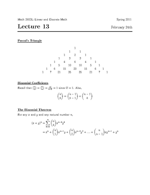MATH 2602 2010-2011 Lecture 23 - Math 2602L: Linear and Discrete Math ...
