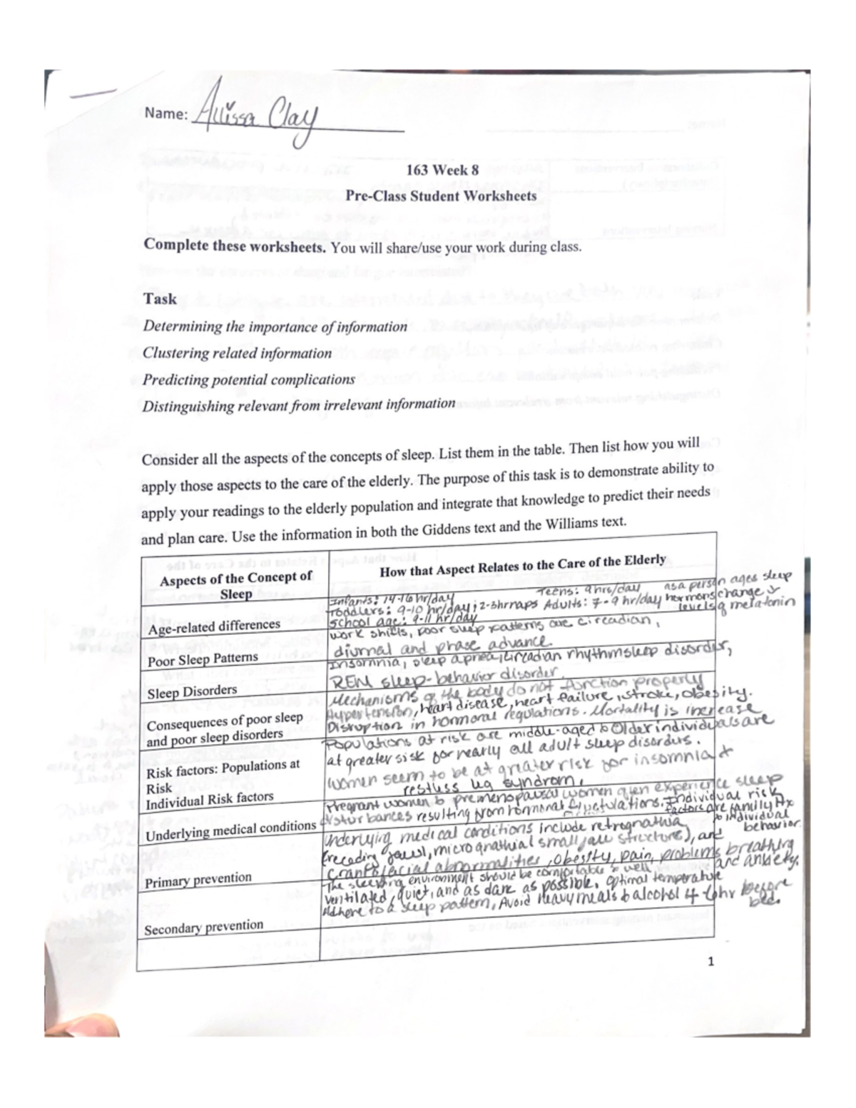 163 Week 8 - Study hard - NUR 172 - Studocu