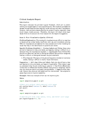 COMP2200 Data Science final draft - COMP2200 Data Science Outline There ...