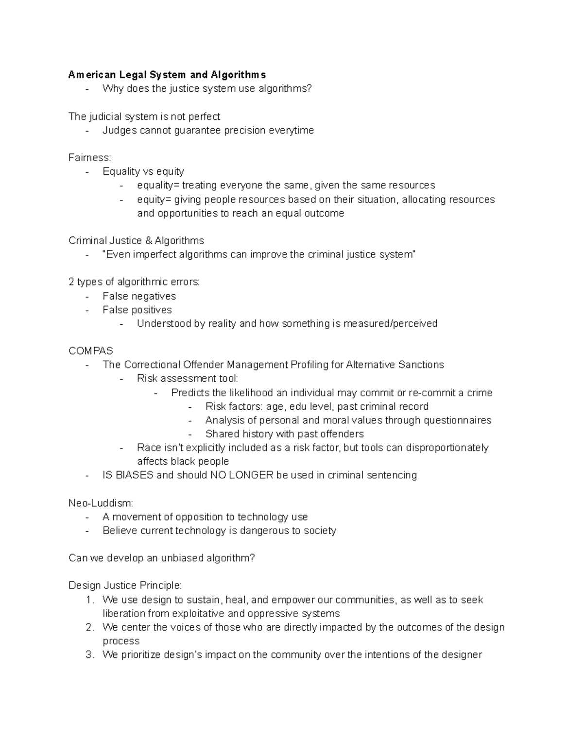 Justice Introduction - American Legal System and Algorithms - Why does ...