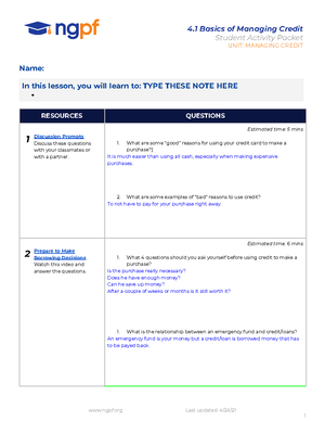 Anthony Milacci - BOX 9 Calculate Impact of Credit Score on Loans ...