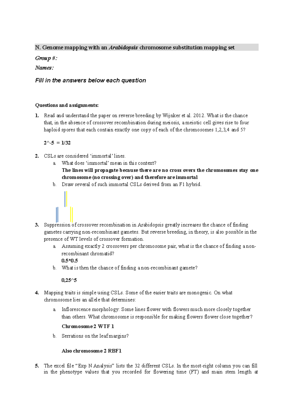 Exp N 2022 Final Report - N. Genome mapping with an Arabidopsis ...