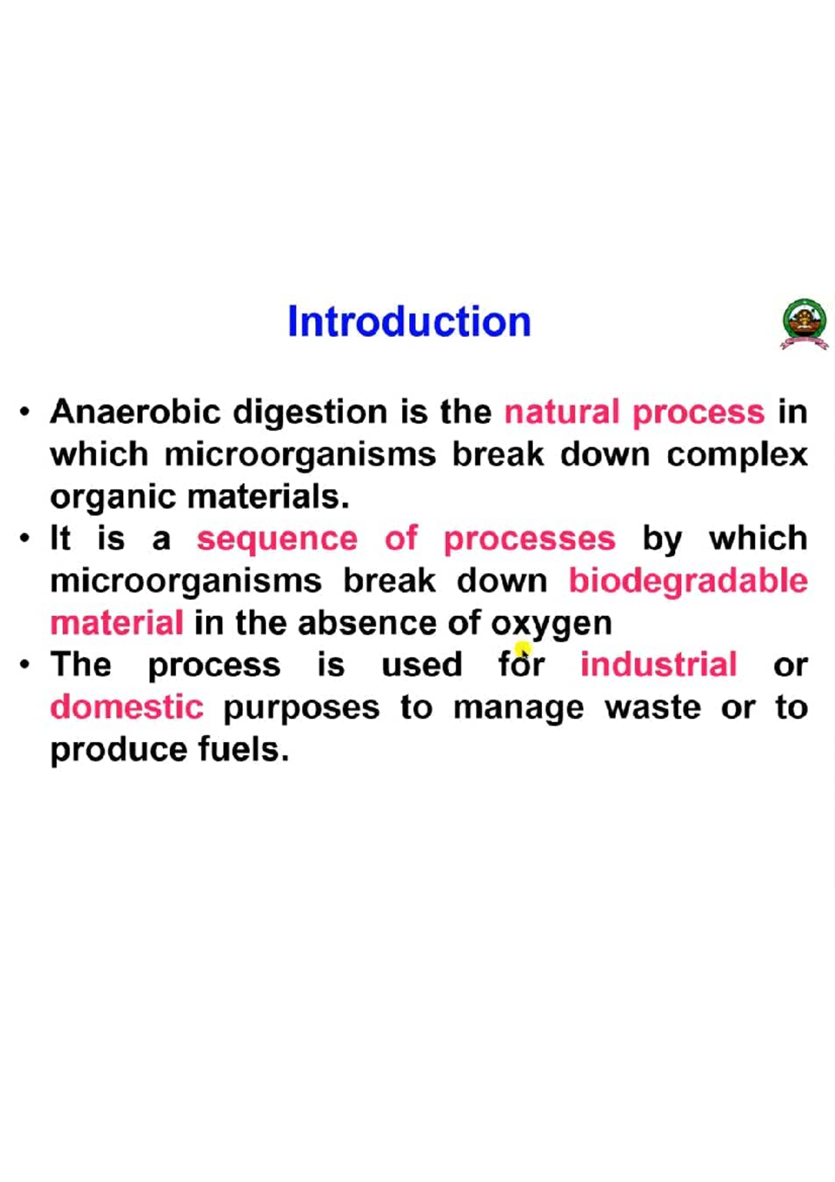 Anaerobic digestion - PDF - General microbiology - Studocu