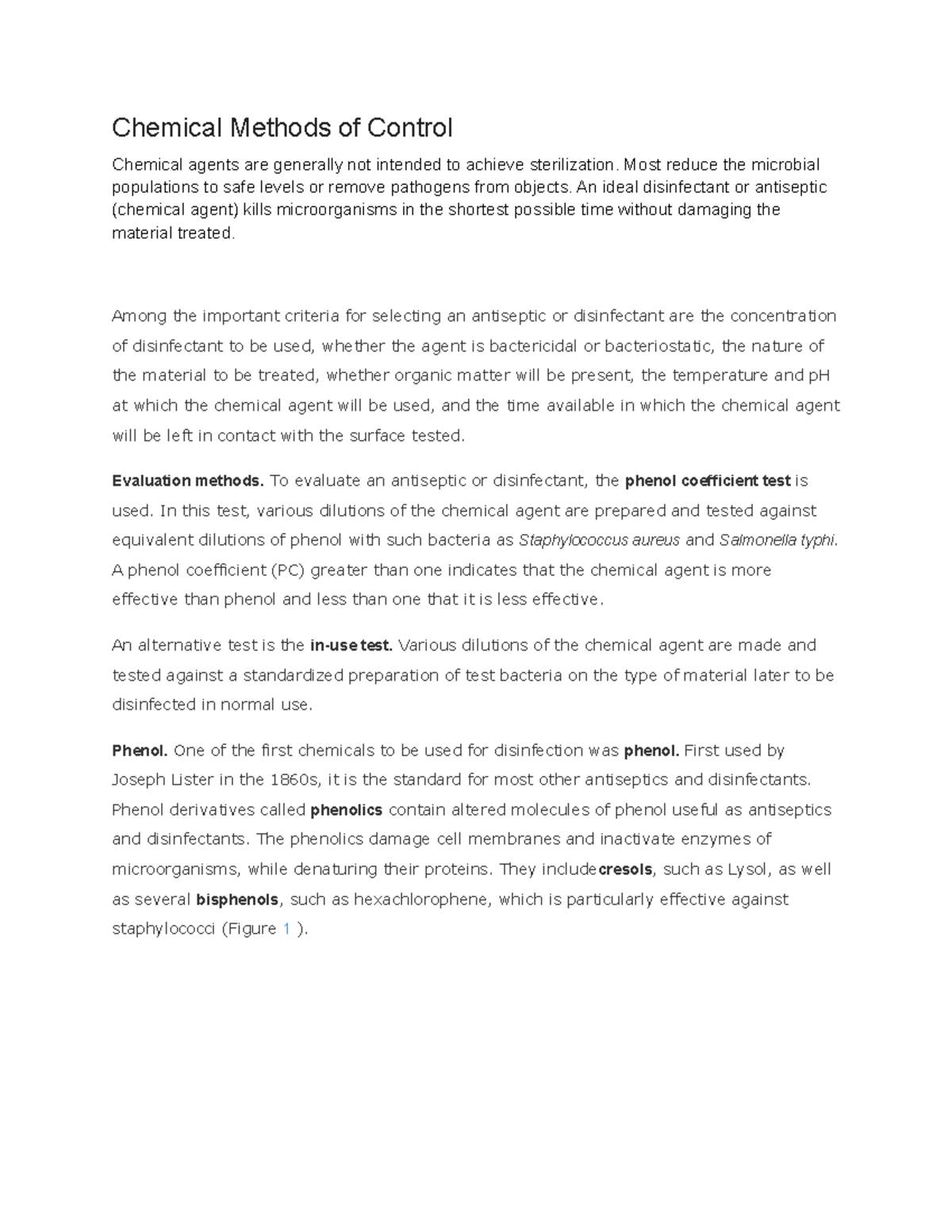Chemical Methods of Control - Chemical Methods of Control Chemical ...