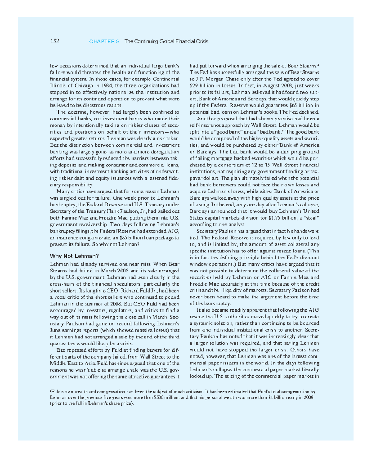 Multifunctional Finance Management-44 - 152 CHAPTER 5 The Continuing Global Financial Crisis had ...