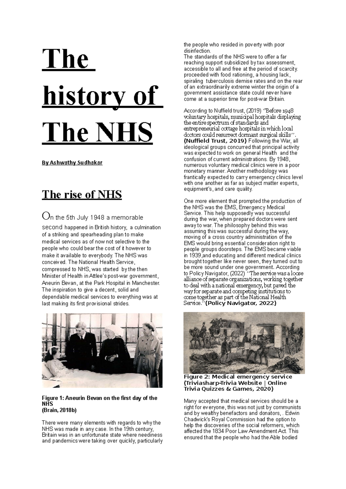 Unit 6 the rise of NHS 1401381 826 - The history of The NHS By Ashwathy ...