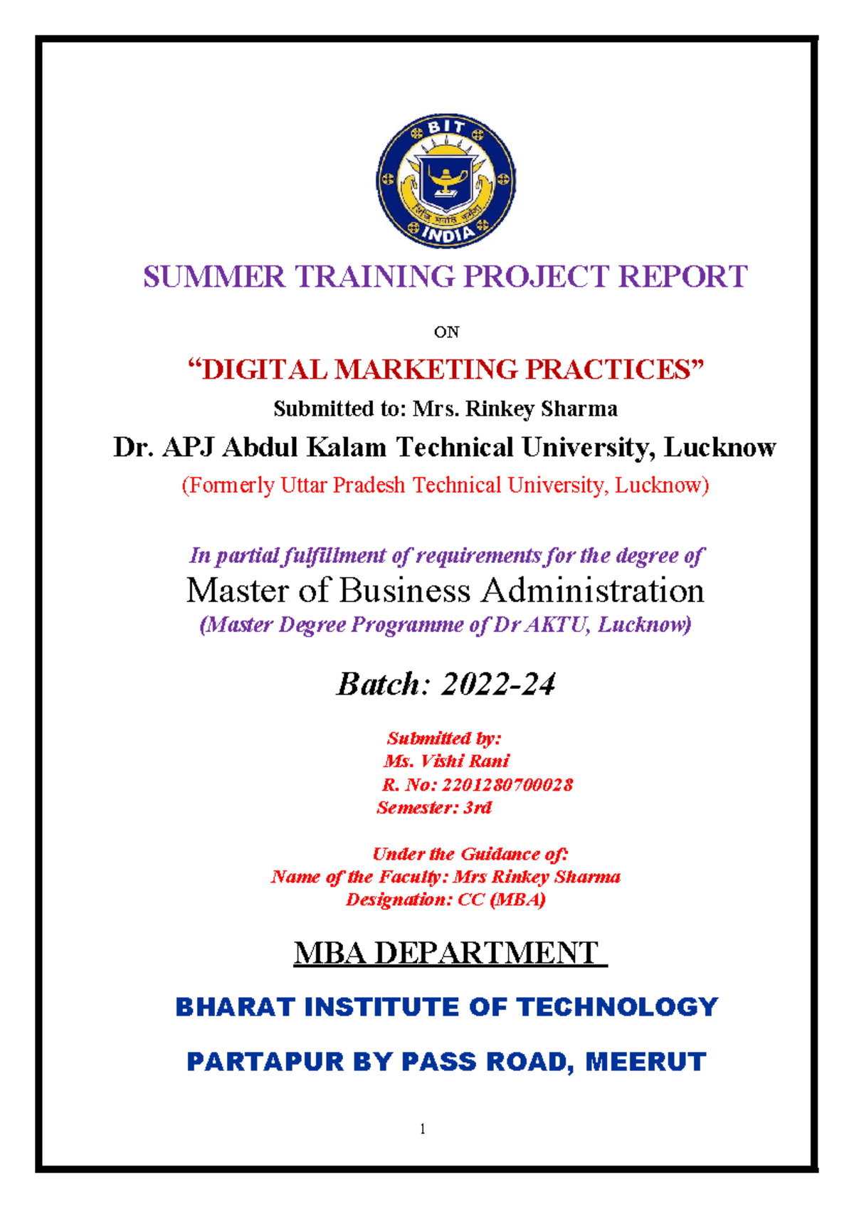 Scribd.vdownloaders.com internship-report-prk21ms1091 - SUMMER TRAINING ...