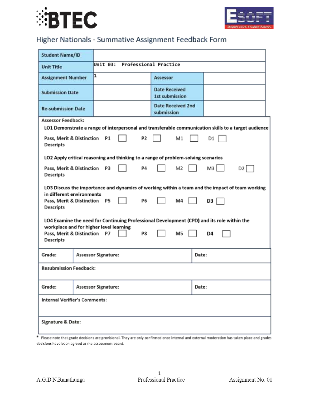 Professional practice - Ex 1 - Studocu