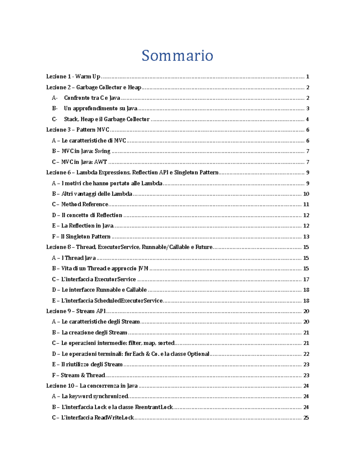 Programmazione Avanzata Java E C Warning Tt Undefined Function 32 Sommario Lezione 1 Warm