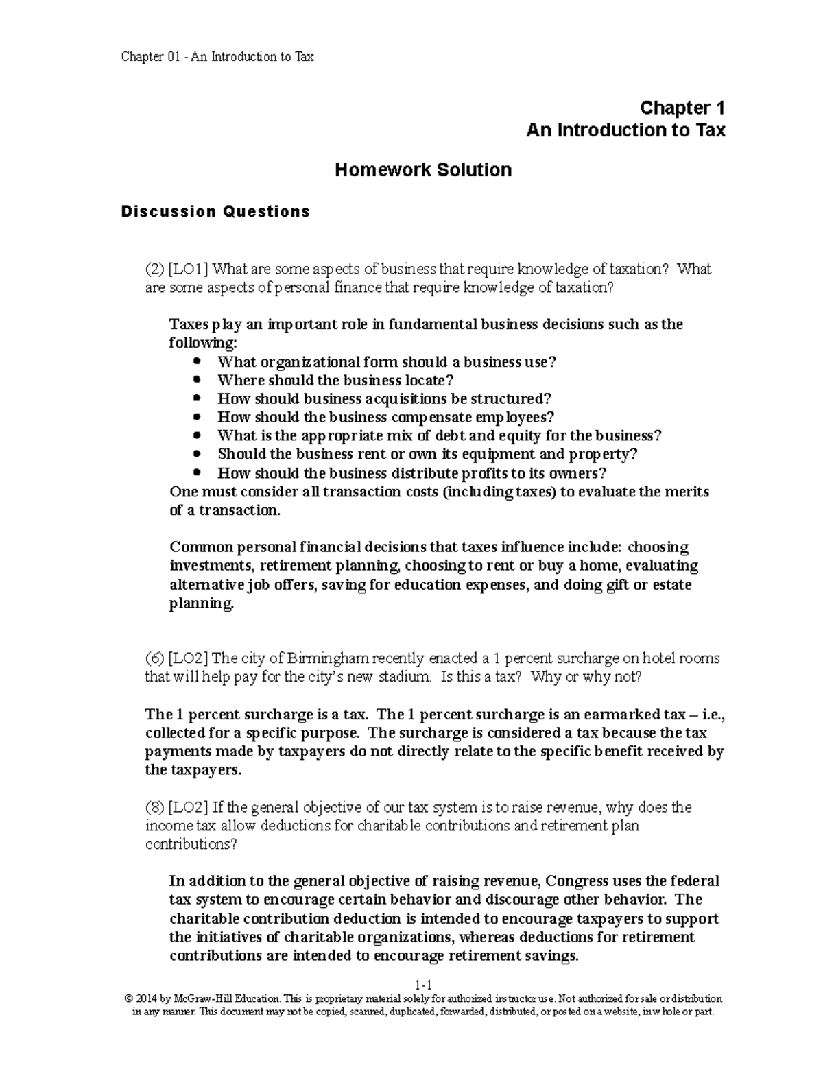 Homework Chapter 1 Accounting Homwork Solution - Chapter 1 An ...