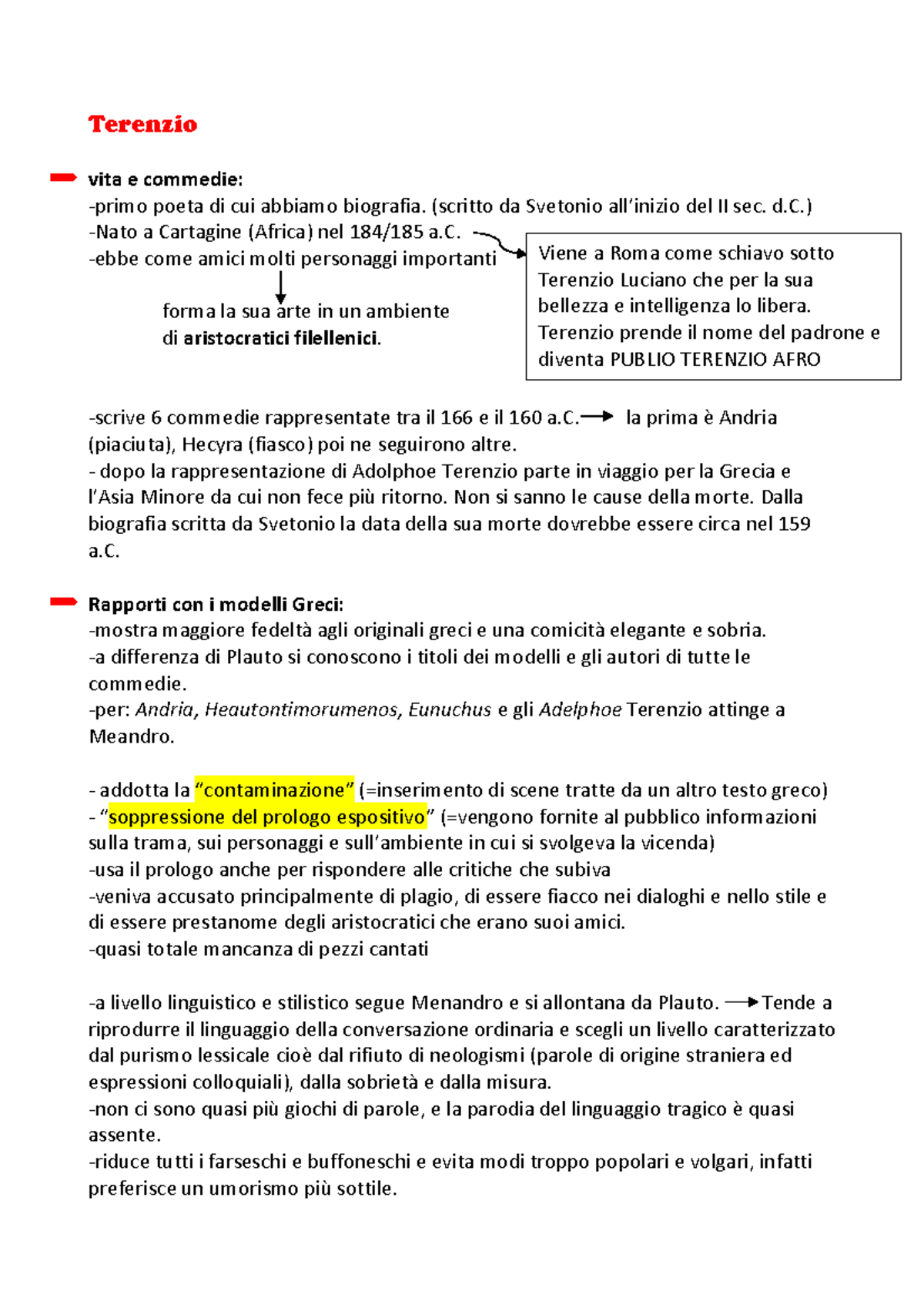 Terenzio - Terenzio vita e commedie: primo poeta di cui abbiamo ...