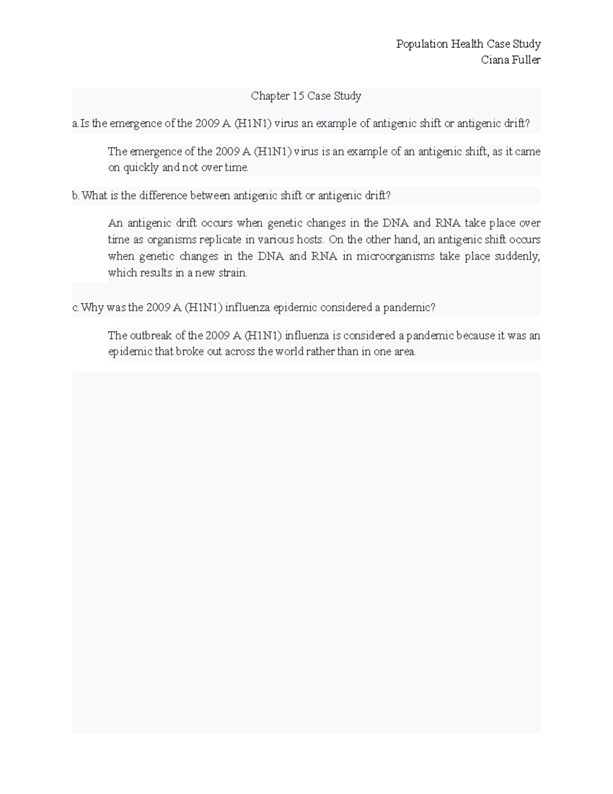 Chapter 15 Case Study - Population Health Case Study Ciana Fuller ...