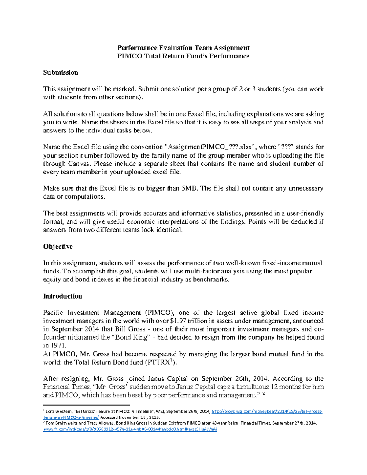 Assignment Performance Evaluation - Performance Evaluation Team ...