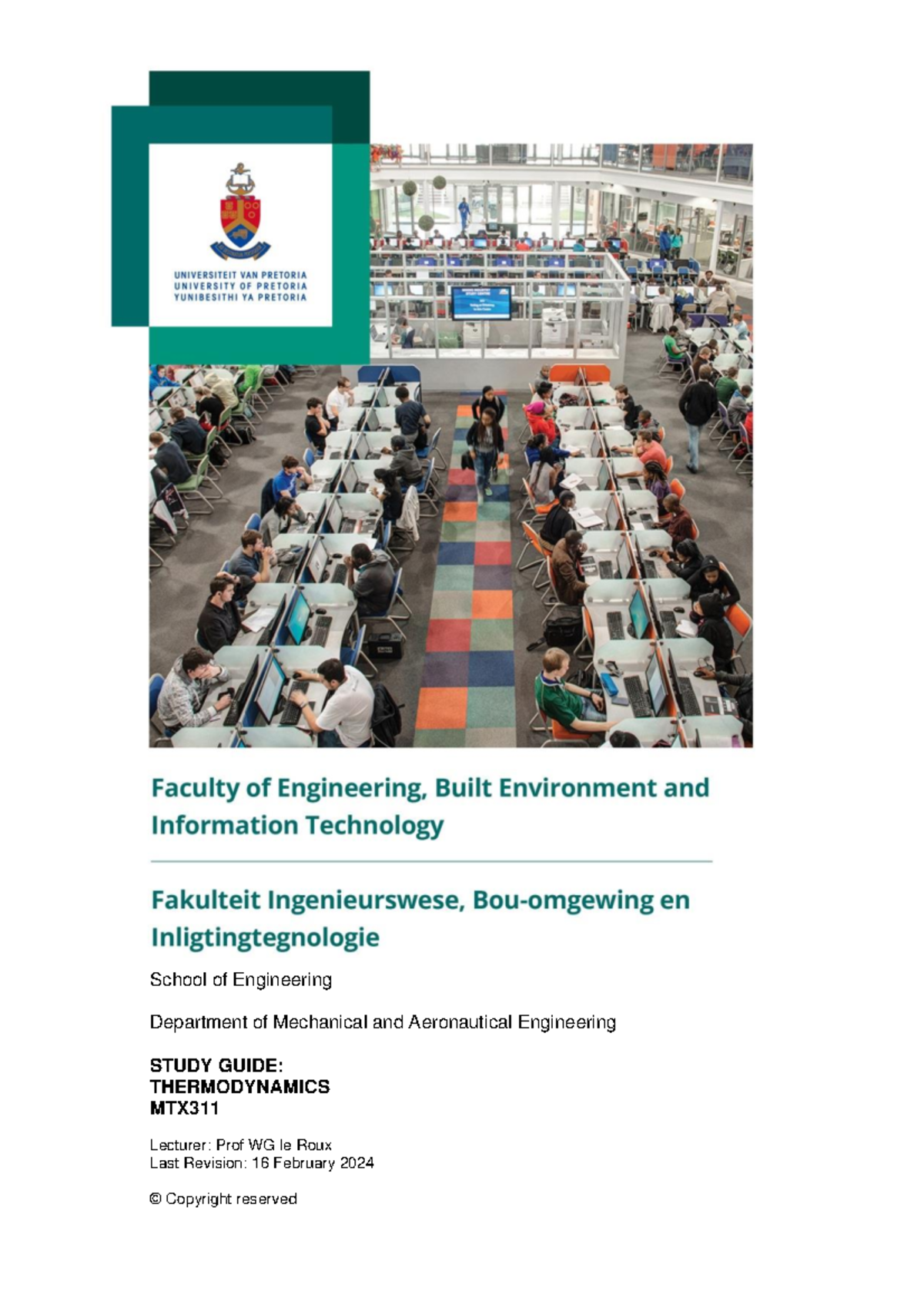 Study Guide - School of Engineering Department of Mechanical and ...