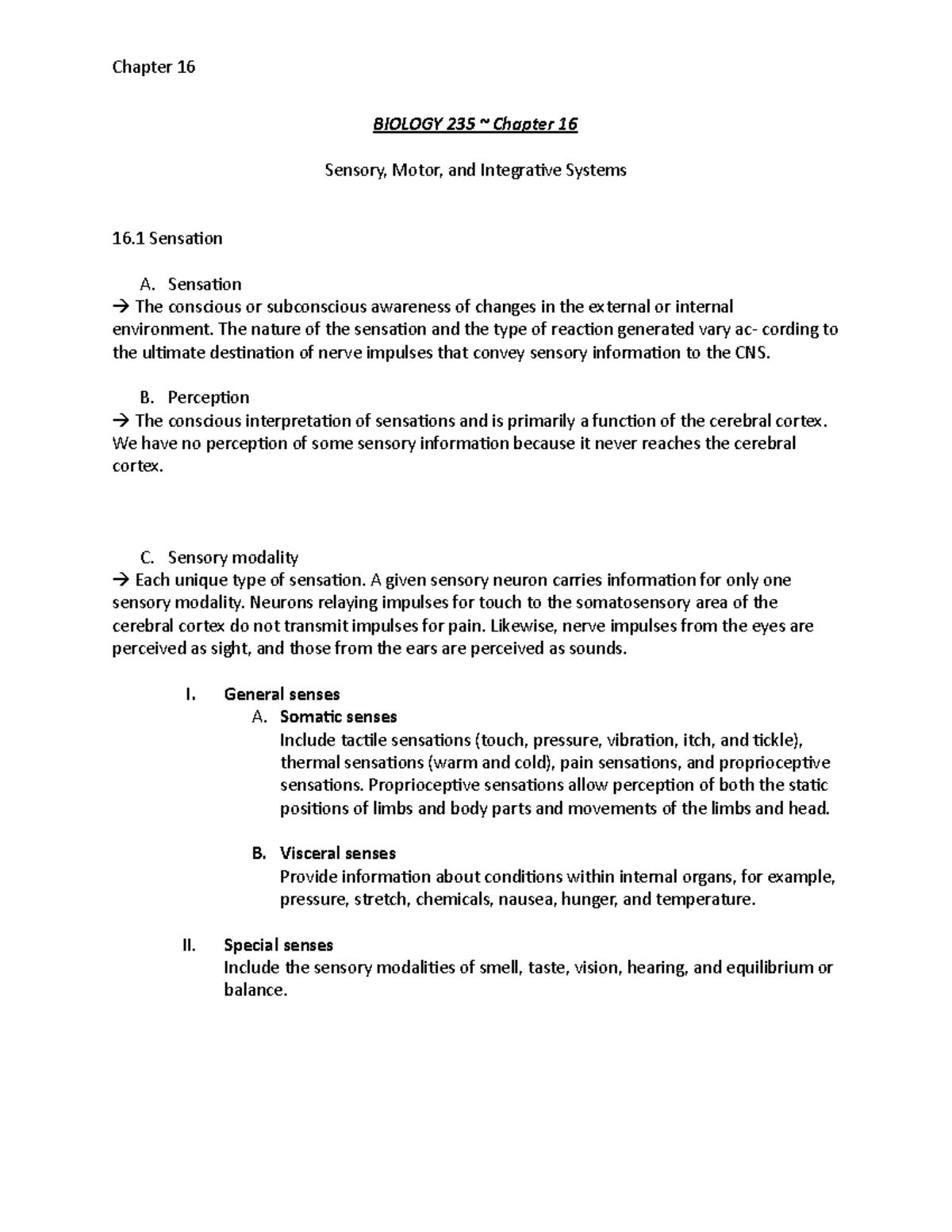 BIOL235-Ch16 Color - Lecture notes Chapter 16 - Chapter 16 BIOLOGY 235 ...