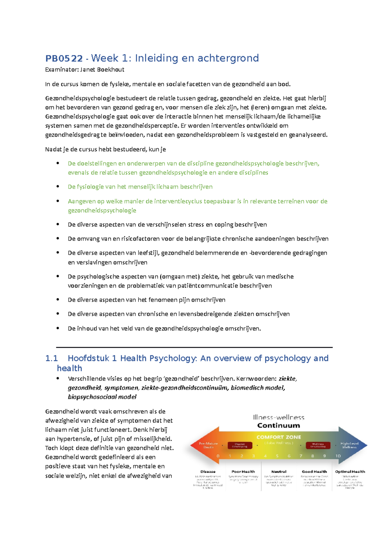 PB0522 week 1 Inleiding en achtergrond - PB0522 - Week 1: Inleiding en ...