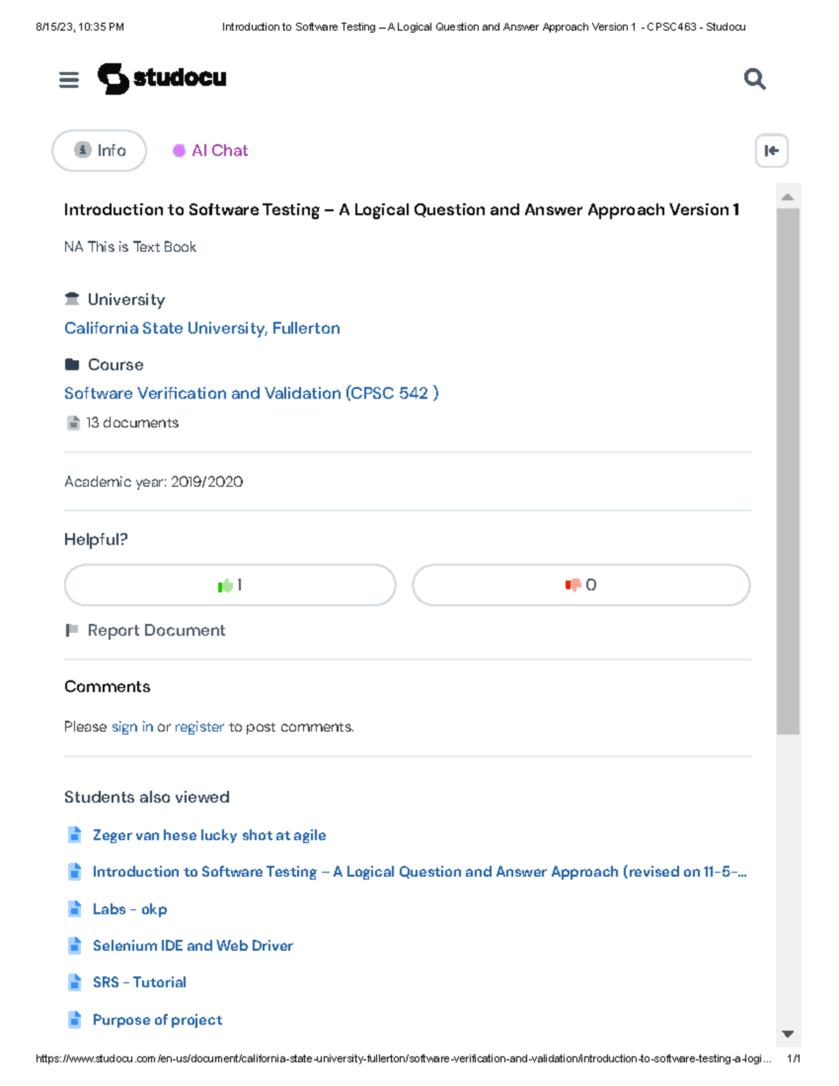 Introduction to Software Testing – A Logical Question and Answer ...