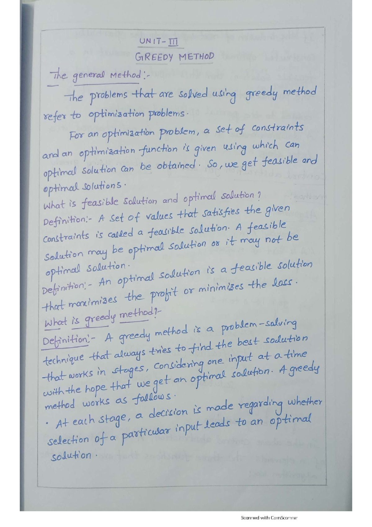 ADA Unit-3 - notes - Design and analysis of algorithms - Studocu