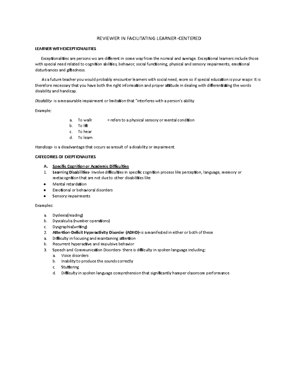 Reviewer IN Facilitating Learner Centered - REVIEWER IN FACILITATING ...