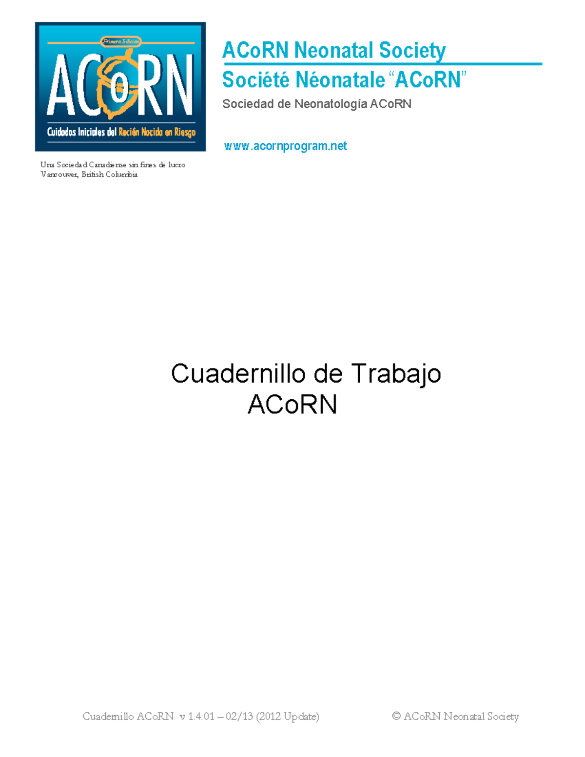 ACo RN Cuadernillo - Cuadernillo de Trabajo ACoRN acornprogram ACoRN ...