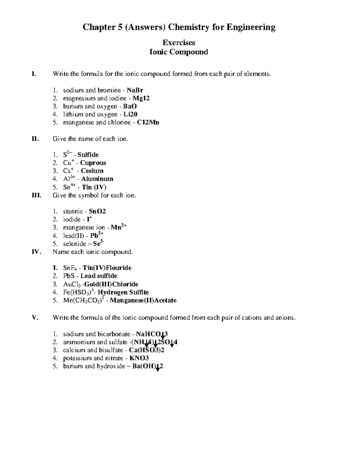 Chapter 5 (Answers) Chemistry for Engineering - Chapter 5 (Answers ...