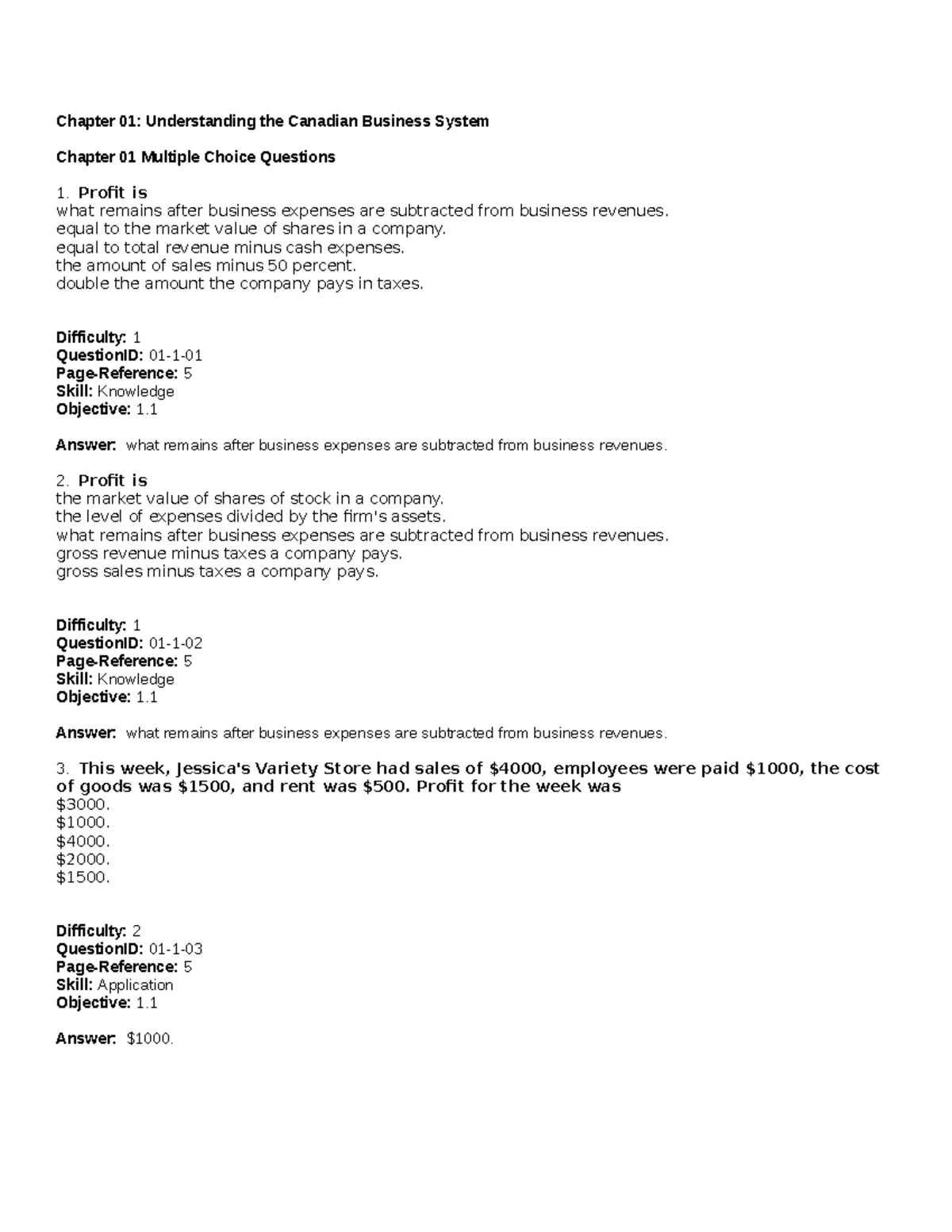 Bis1 - Business ICT - Chapter 01: Understanding the Canadian Business ...