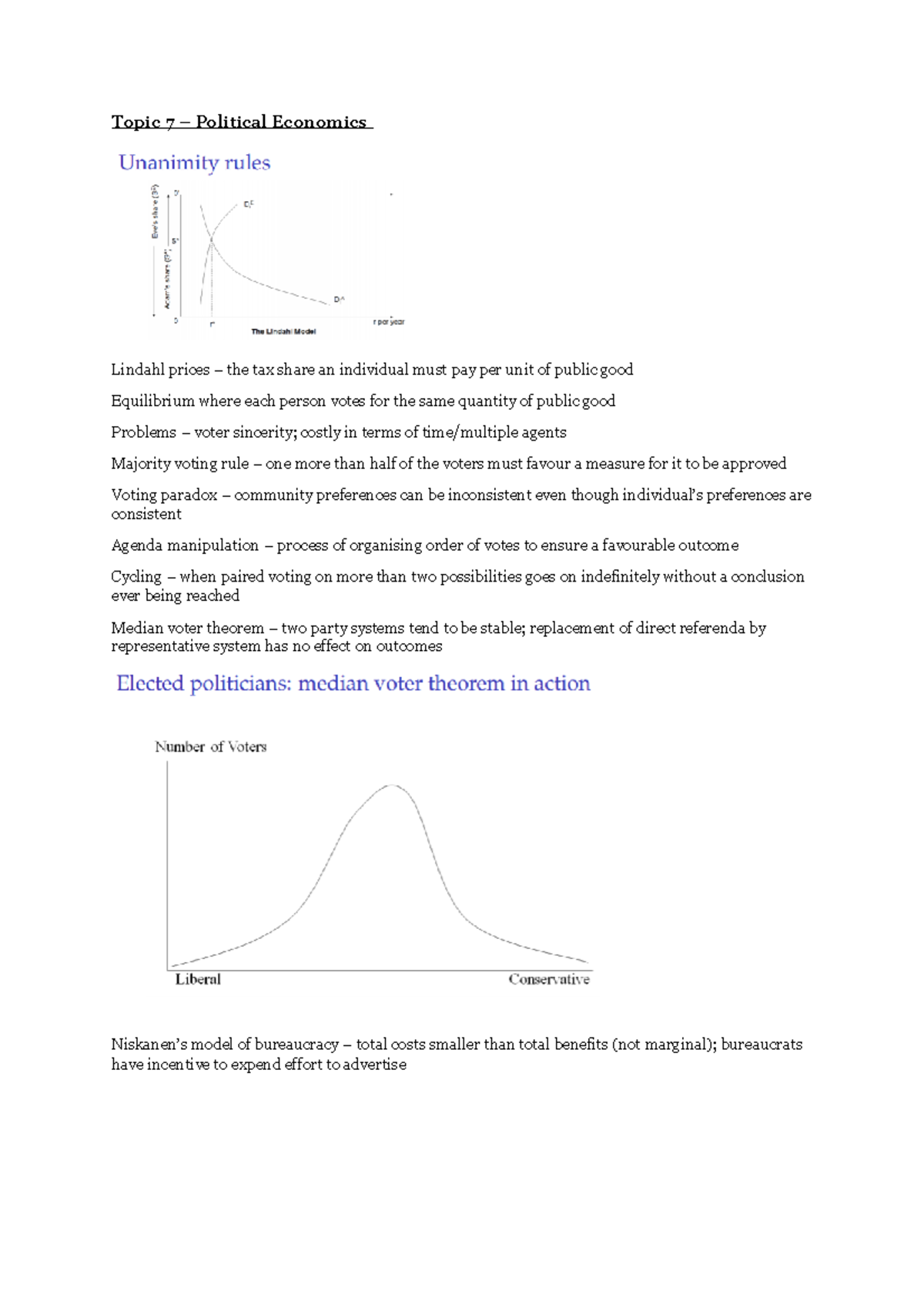 Topic 7 - Political Economics - Topic 7 – Political Economics Lindahl ...