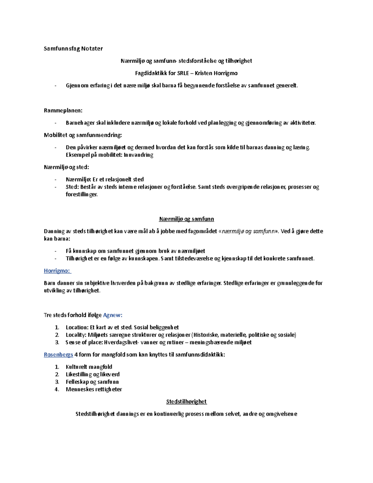 Samfunnsfag Notater - Øvingsmateriell til eksamen - Samfunnsfag Notater ...