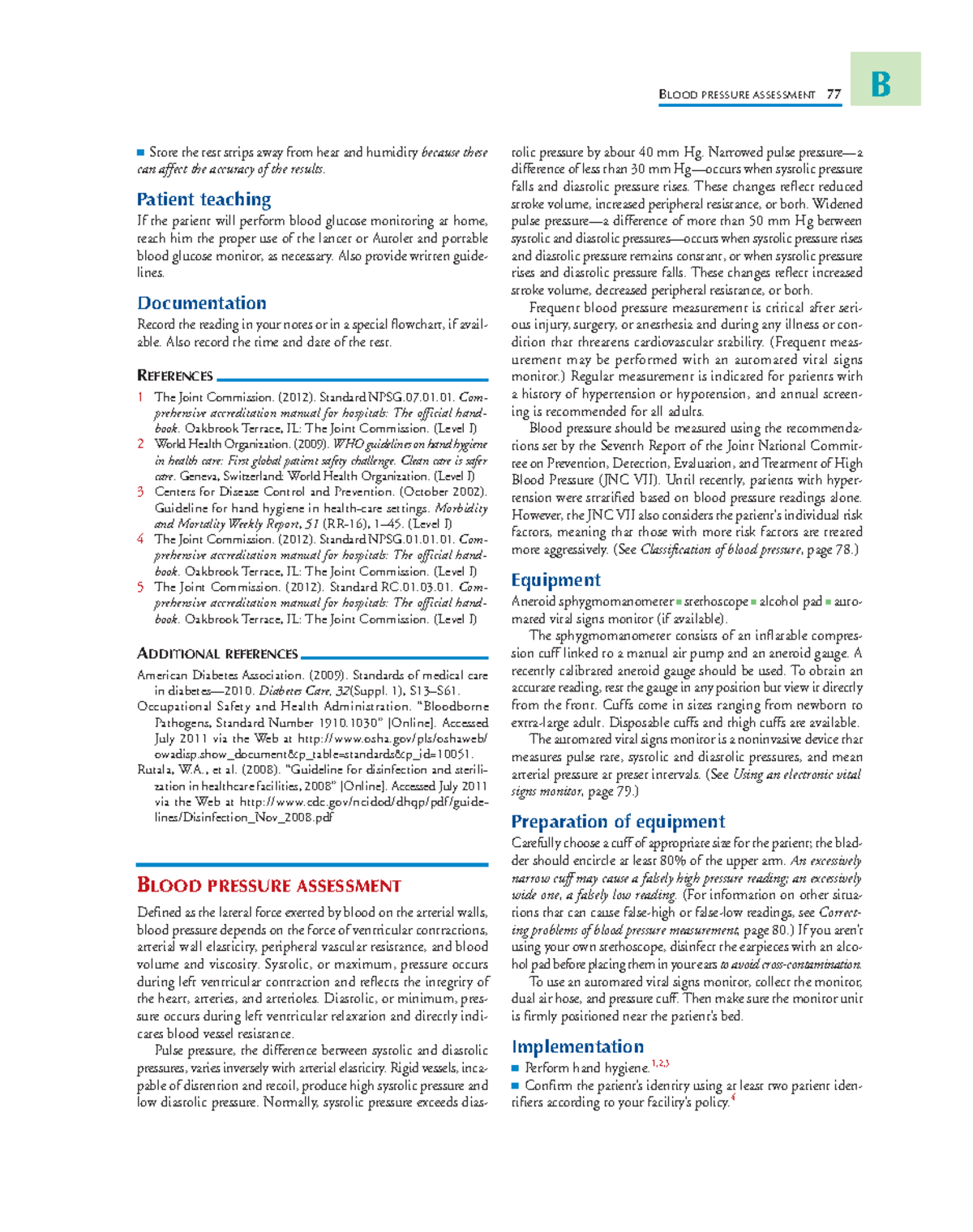 Nursing procedures 20 - tolic pressure by about 40 mm Hg. Narrowed ...