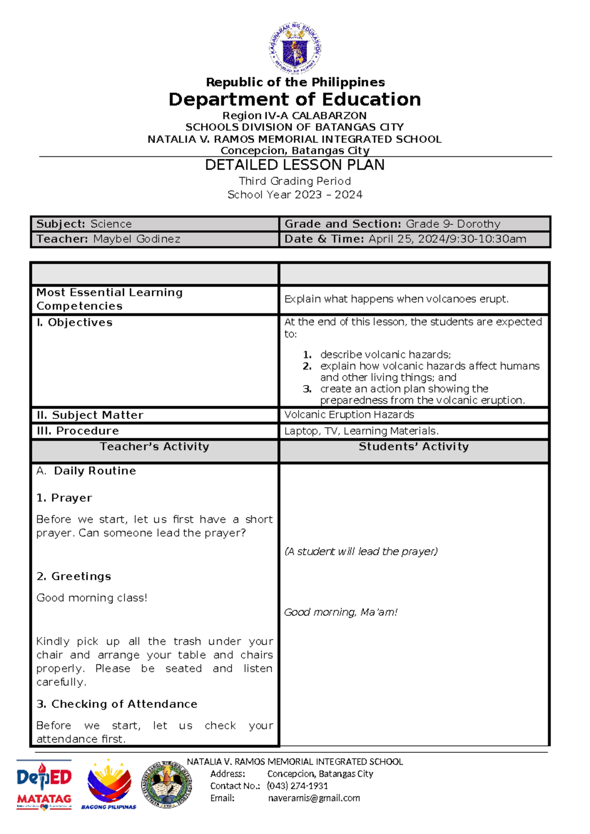 Detailed-Lesson-Plan - Department of Education Region IV-A CALABARZON ...