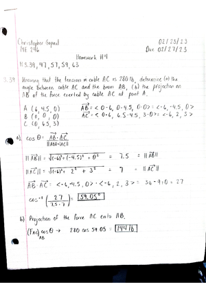 ME 246 Homework #1 - ME 24600 - Studocu