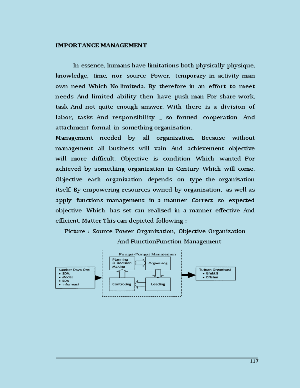 Business management theory-62 - 117 IMPORTANCE MANAGEMENT In essence ...