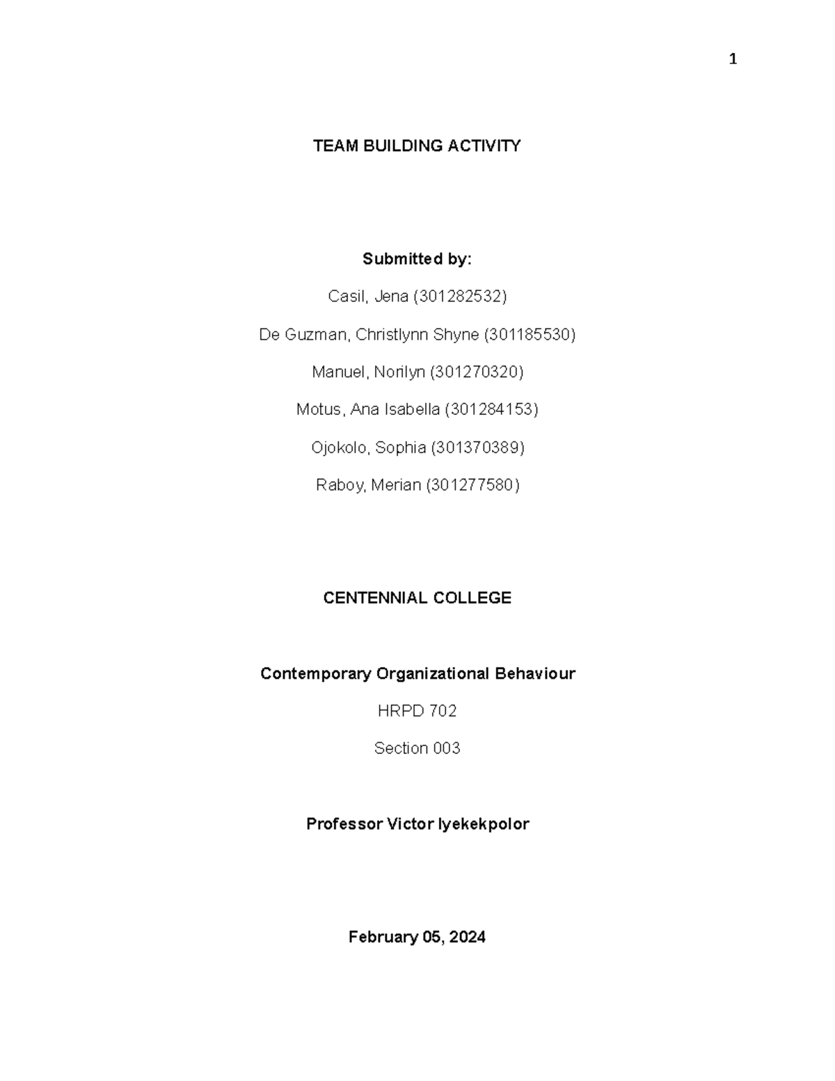 HRPD-702-Team Building Activity Group 3-02-05-2024 - TEAM BUILDING ...