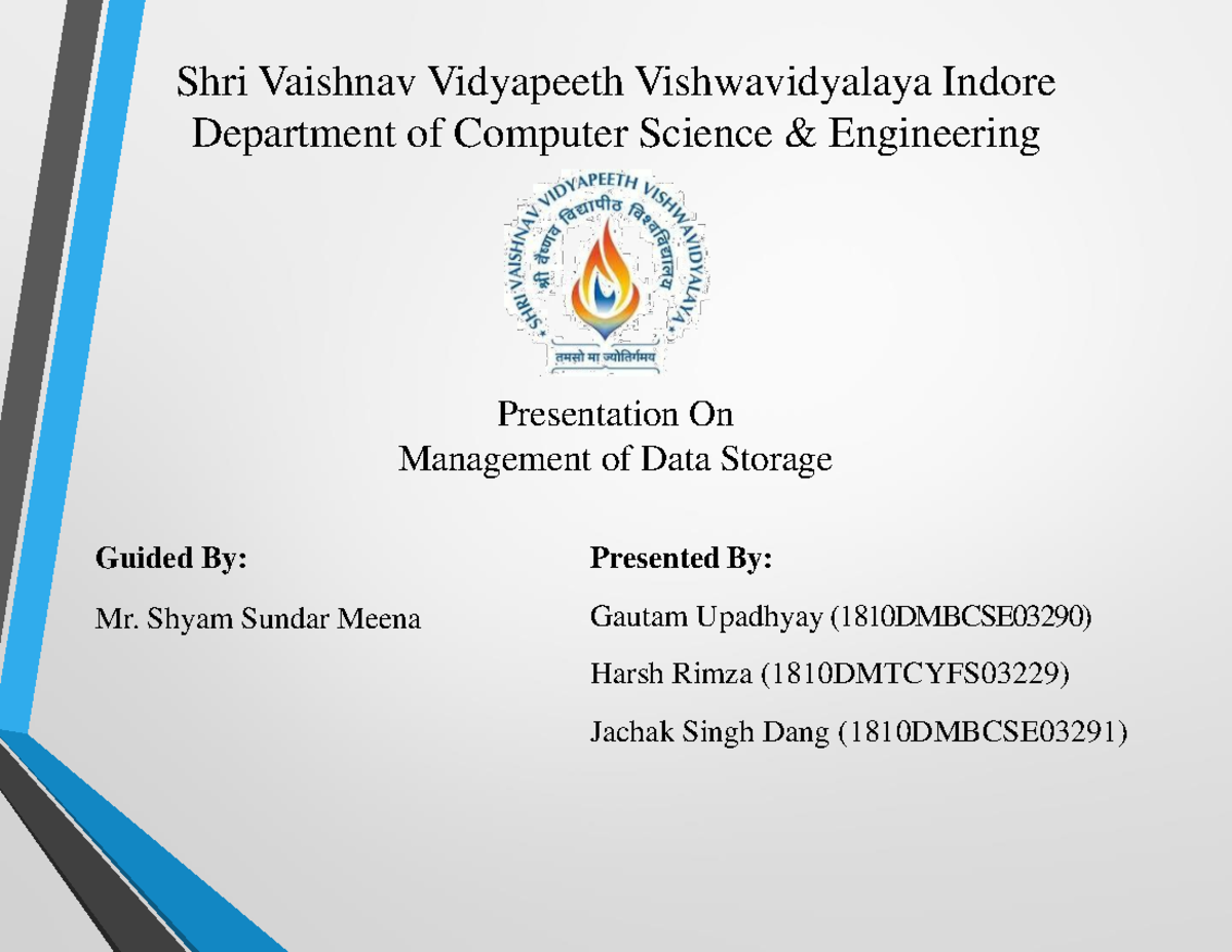 Ooad presentation-converted - Shri Vaishnav Vidyapeeth Vishwavidyalaya Indore Department of ...