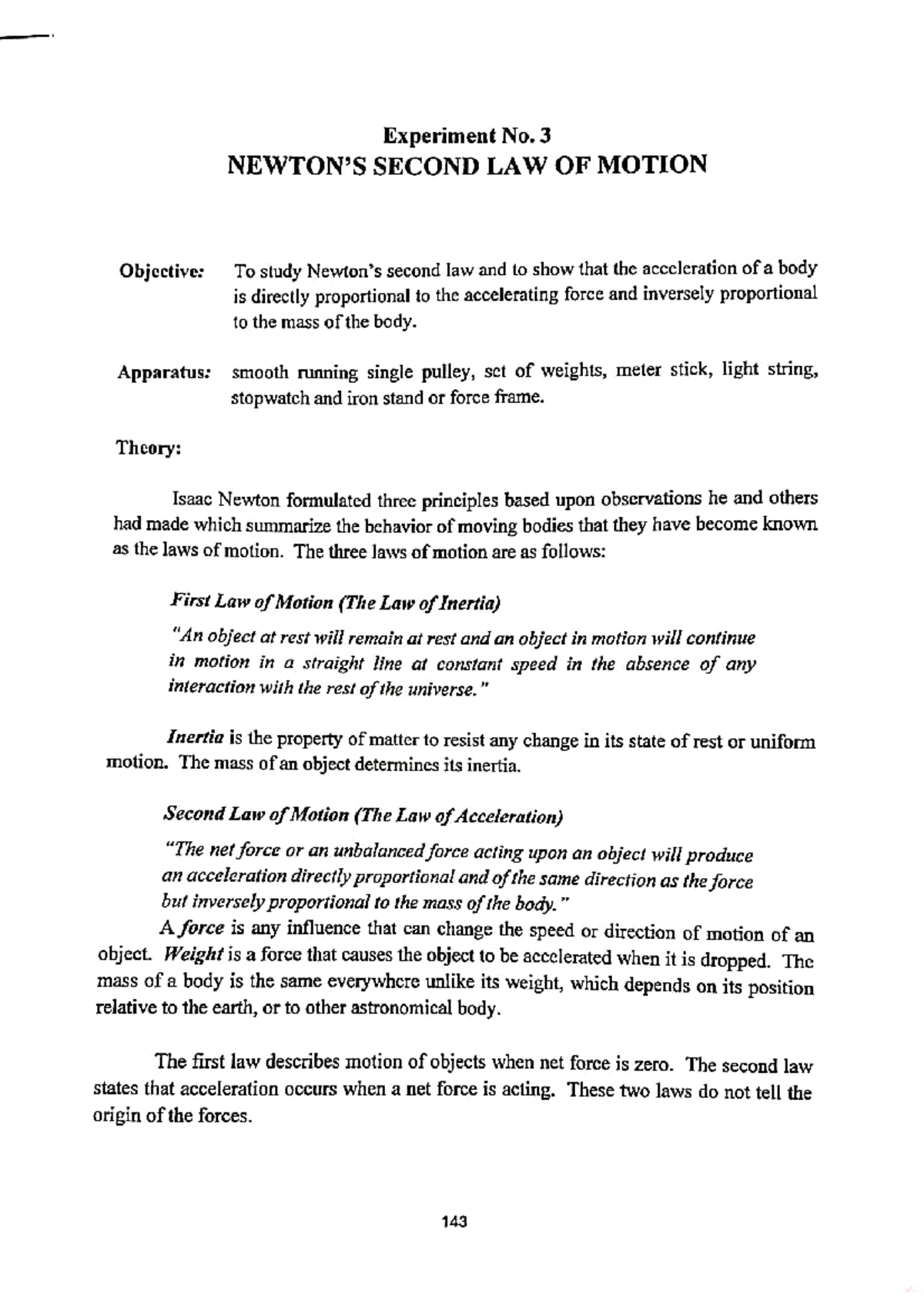Physics- Experiment-3 - PHYSICS - Studocu
