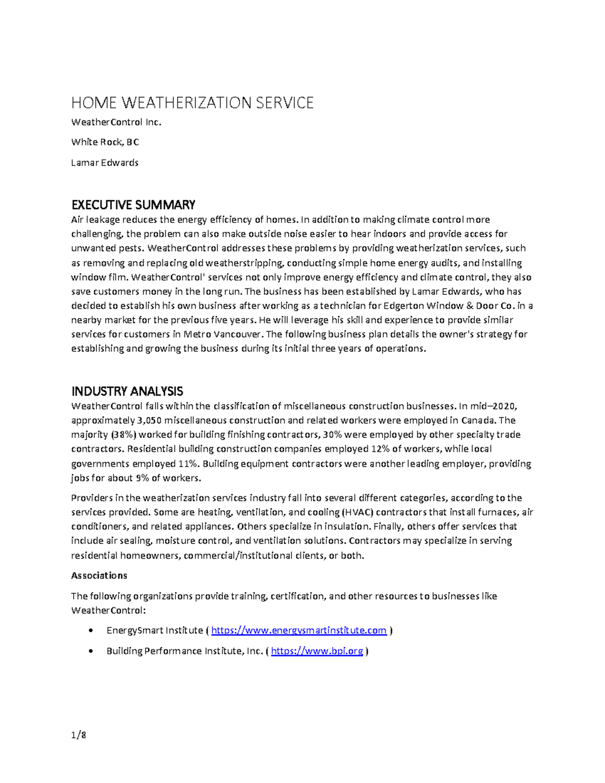 113-Home Weatherization Service - HOME WEATHERIZATION SERVICE WeatherControl Inc. White Rock, BC ...