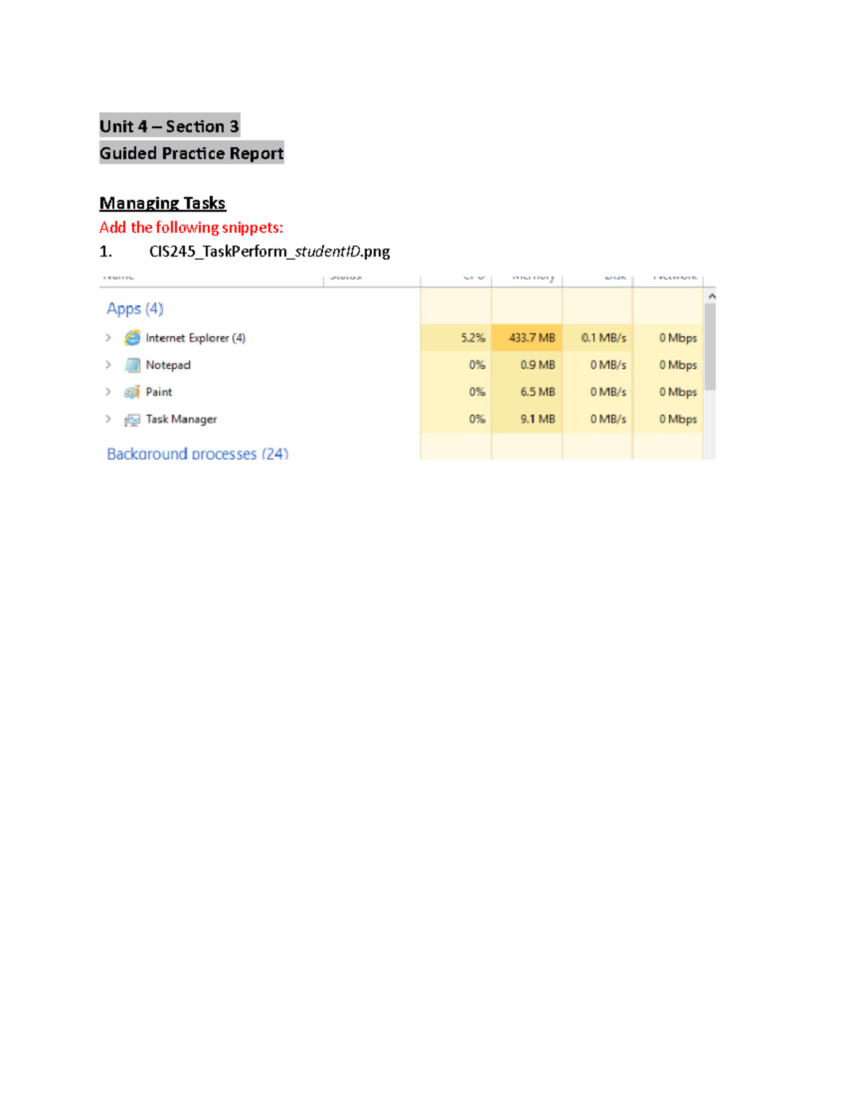 CIS245 U4 Section 3 Report Christopher Johnson - Copy - Copy - Unit 4 ...