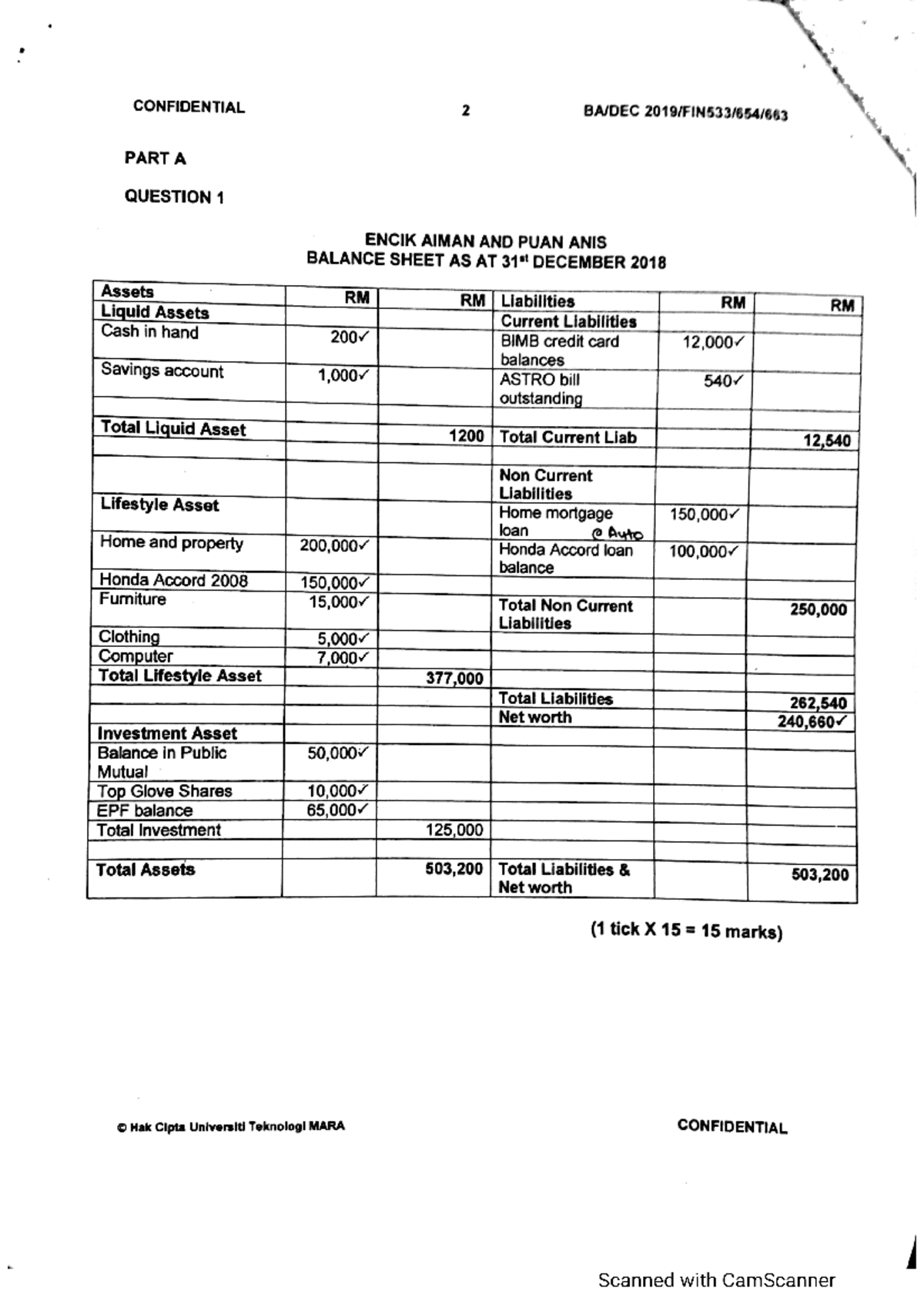 Answer FOR Example 1 FIN533 ( Chapter 2 - DEC 2019 ) - Personal ...