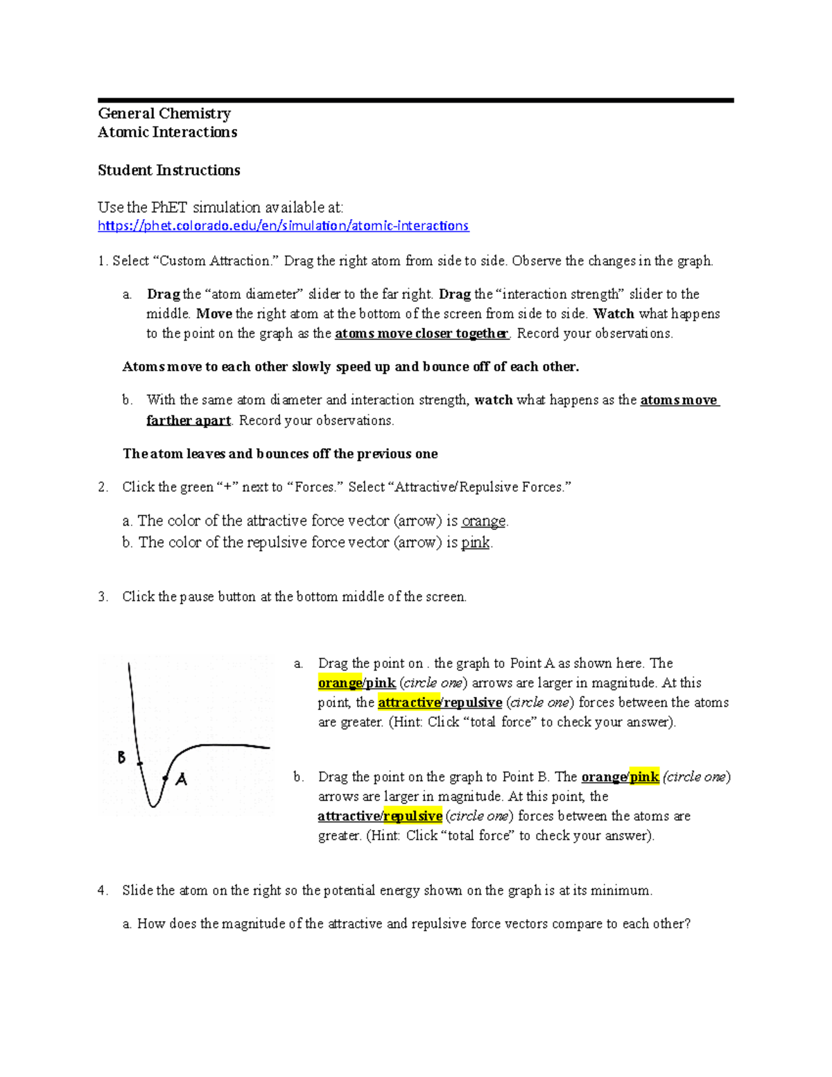 - Atomic Interactions - Ph ET INTERACTION PDF ANSWERS - General ...