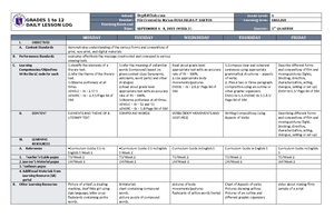 Music Grade 3 - Dlp - Detailed Lesson Plan in Music 3 (First Quarter ...