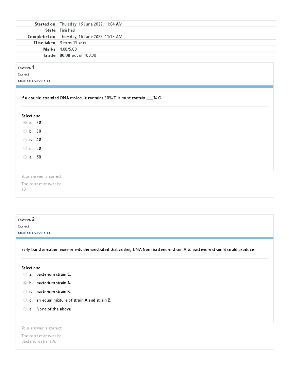 4212 Self Quiz Unit 1 Retake - Started on Thursday, 16 June 2022, 11:04 ...