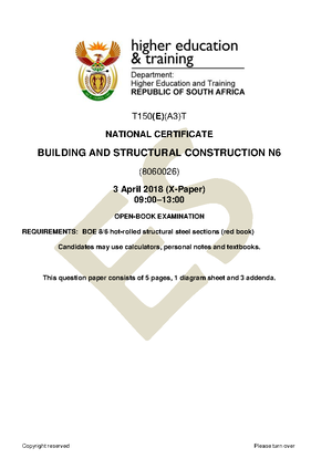 N5 Building and Structural Construction - General Aims ####### To ...