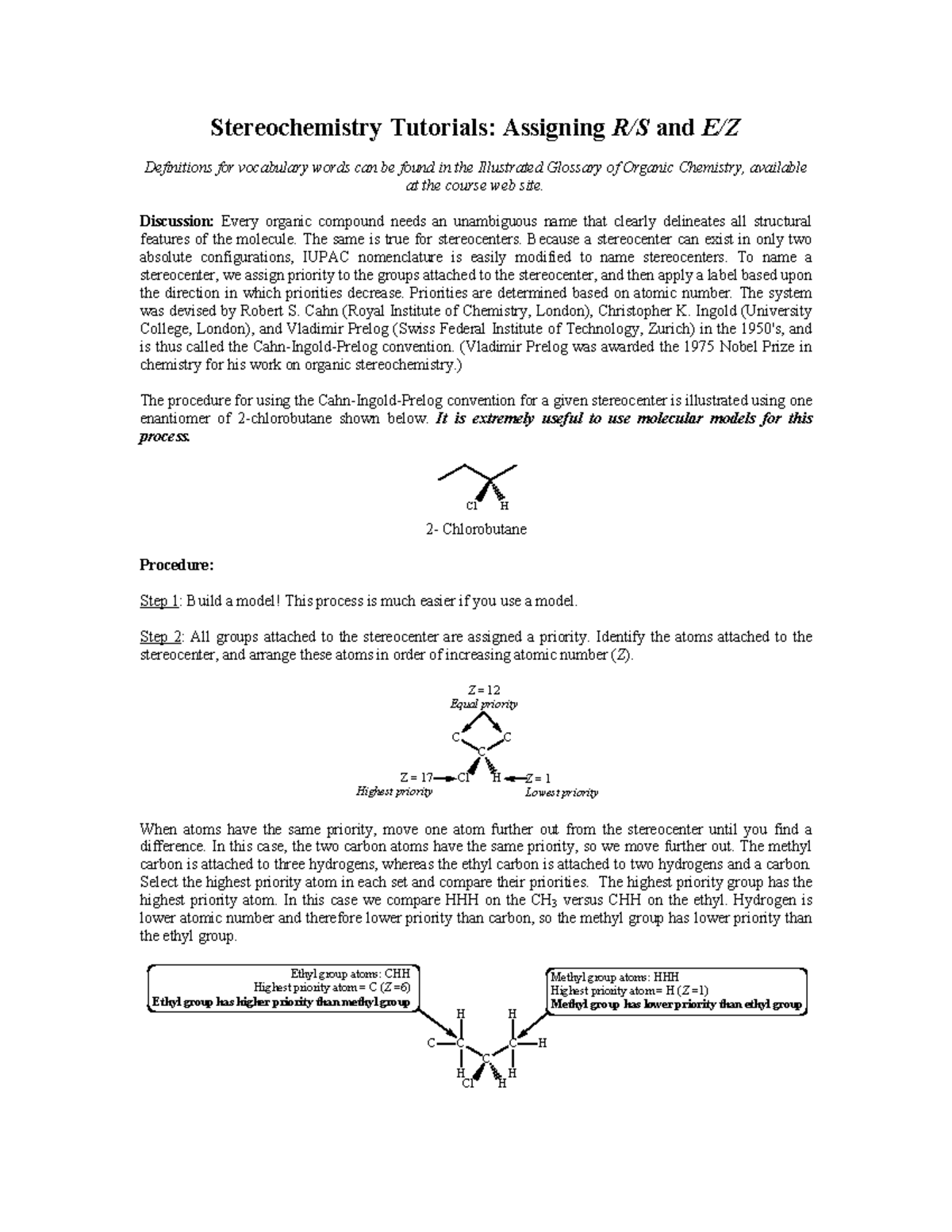 Assigning R-S and E-Z - Professor - Steven Hardinger - Stereochemistry ...