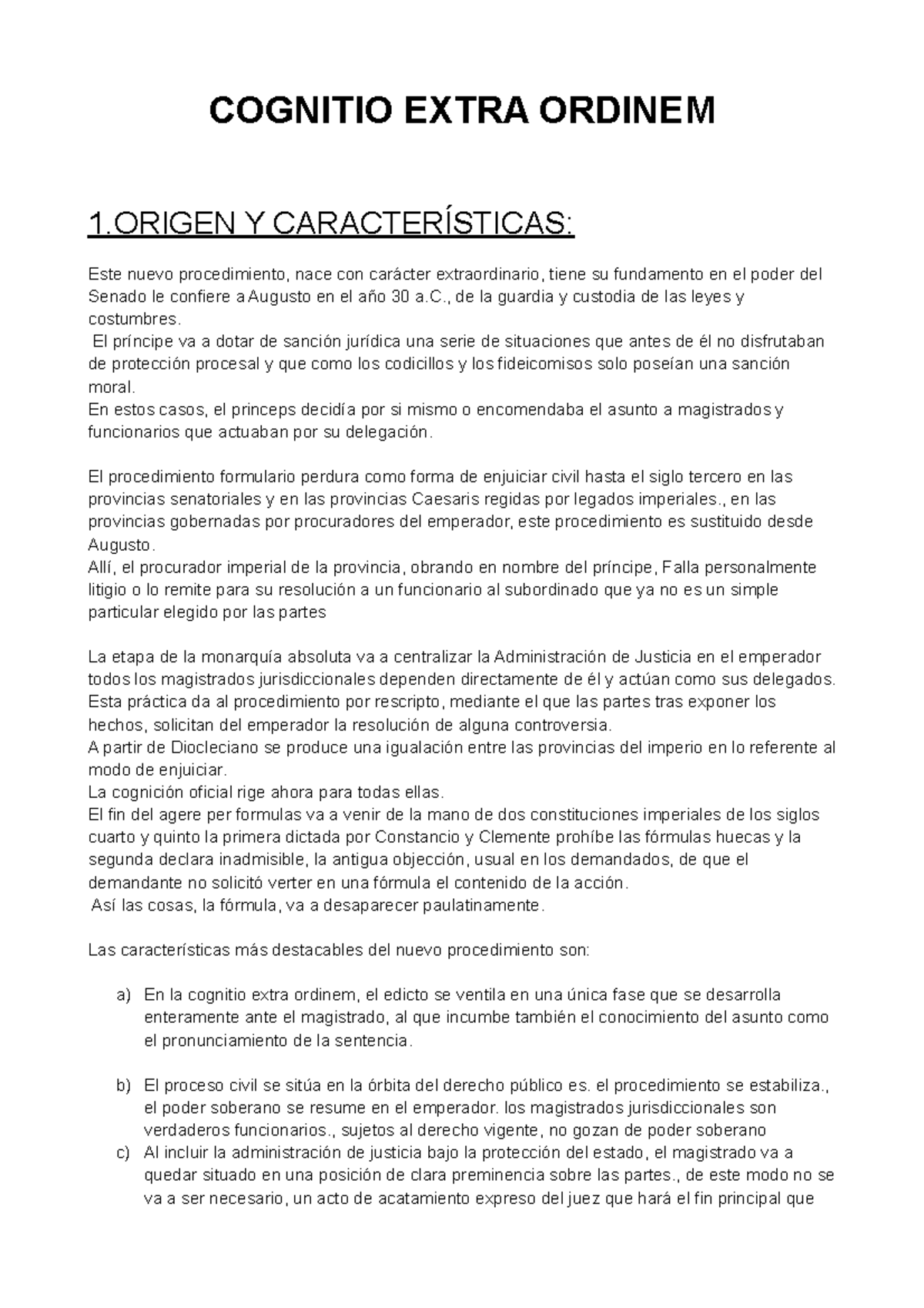 TEMA 14 Cognitio Extra Ordinem - COGNITIO EXTRA ORDINEM 1 Y ...